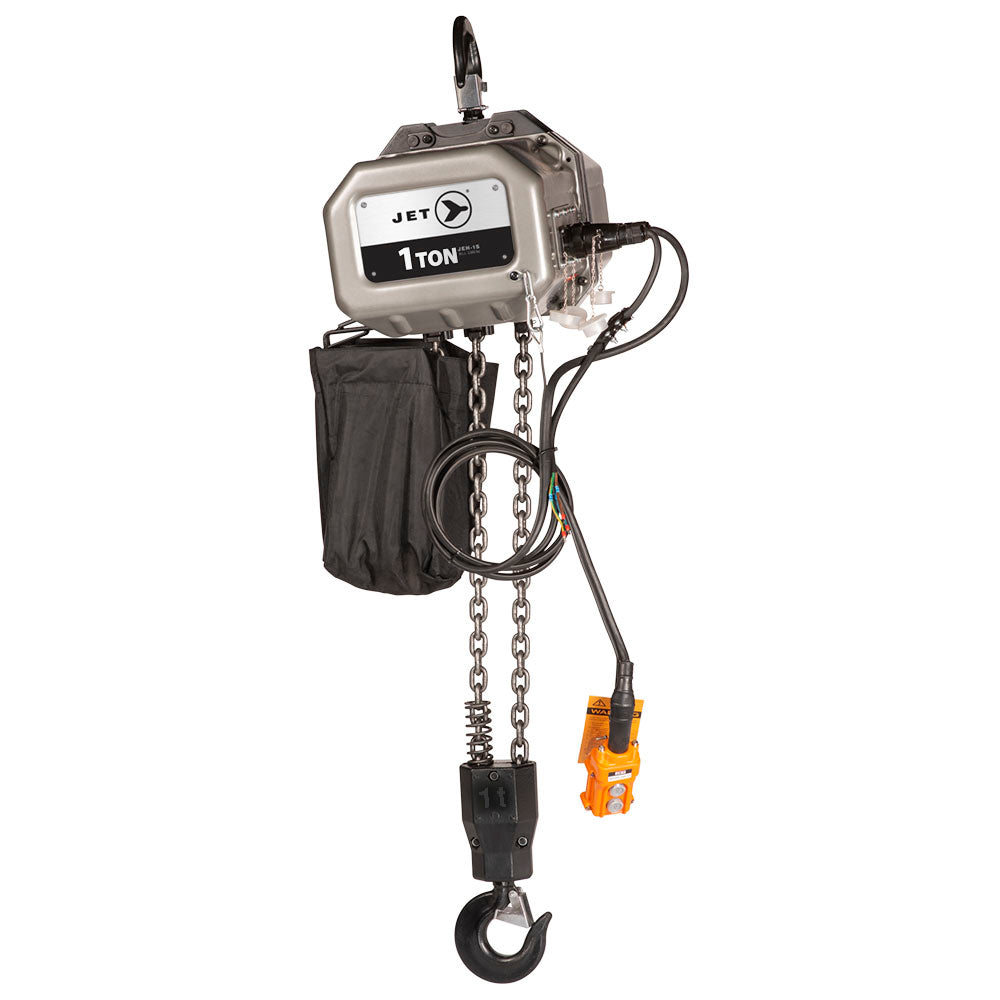 Jet 107503 1-Ton JEH Electric Chain Hoist with Overload Protection ...